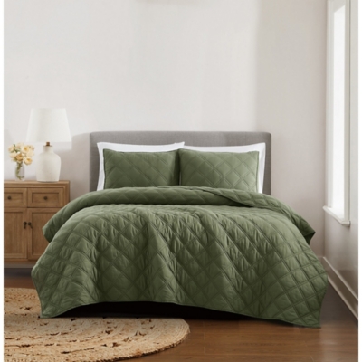 Click here for Brooklyn Loom Diamond Washed 3-Piece King Quilt Se... prices