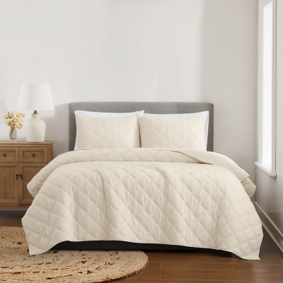 Click here for Brooklyn Loom Diamond Washed 3-Piece King Quilt Se... prices