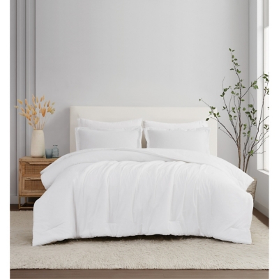 Click here for Brooklyn Loom Solid 3-Piece King Comforter Set  Wh... prices
