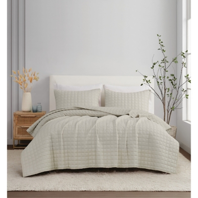 Click here for Brooklyn Loom Solid 3-Piece King Quilt Set  Natura... prices