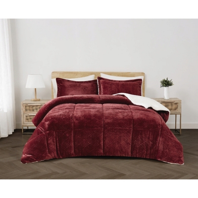 Click here for Cannon Carved 3-Piece King Comforter Set  Red prices