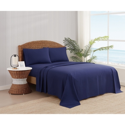 Click here for Oceanfront Resort 3-Piece Queen Sheet Set  Navy prices