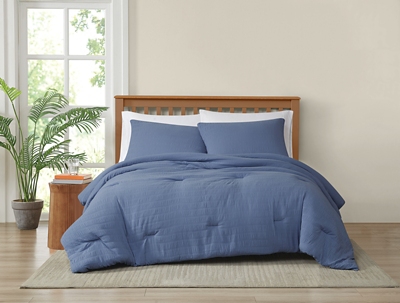 Click here for Truly Soft Crinkle 2-Piece Twin Comforter Set  Blu... prices