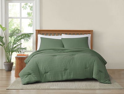Click here for Truly Soft Crinkle 3-Piece King Comforter Set  Gre... prices