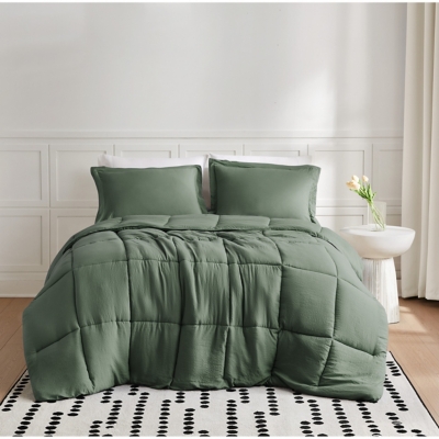 Click here for Truly Soft Solid 3-Piece King Comforter Set  Green prices