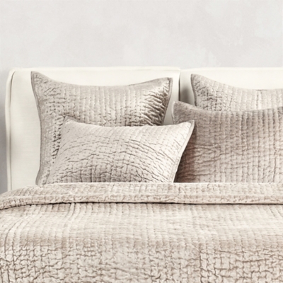 Click here for Ashley Luxe Quilted Velvet Oversized Throw  Beige prices