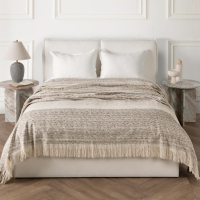 Click here for Ashley Luxe Ombre Throw Blanket  Brown prices