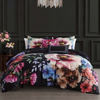 Click here for Bebejan® Black Night Poppies 5-Piece Queen Comfort... prices