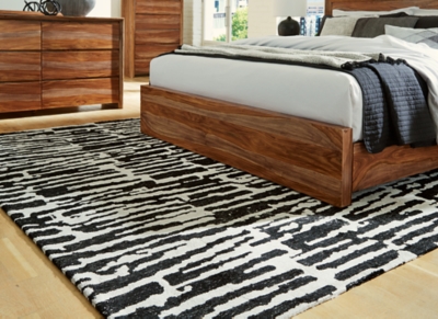 Click here for Bramshaw 8 x 10 Rug  Black/Ivory prices