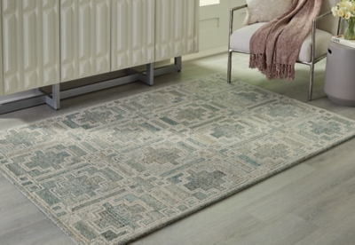 Click here for Jossland 5 x 7 Rug  Green/Ivory prices