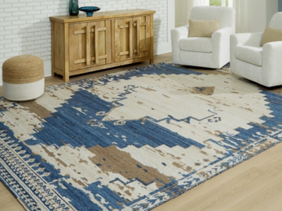 Click here for Varnler 10 x 14 Rug  Blue/Brown/Tan prices