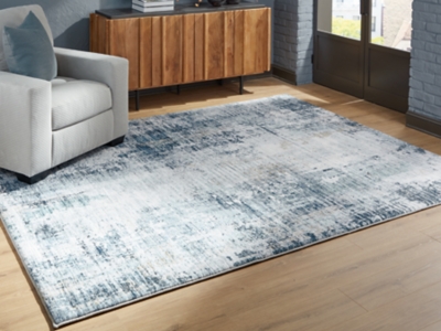 Click here for Arlenmont 76 X 96 Memory Foam Area Rug  Blue/White... prices