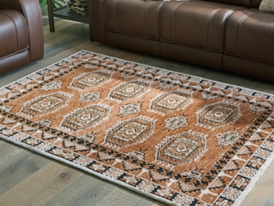 Click here for Qaabiz 5 x 7 Area Rug  Sienna/Ivory/Black prices