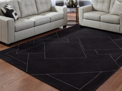 Click here for Marav 78 x 10 Area Rug  Black/White prices