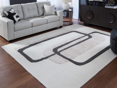 Click here for Davismour 78 x 10 Area Rug  Ivory/Taupe/Charcoal prices