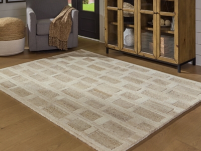 Click here for Lisgrove 5 x 7 Area Rug  Tan/Brown/White prices
