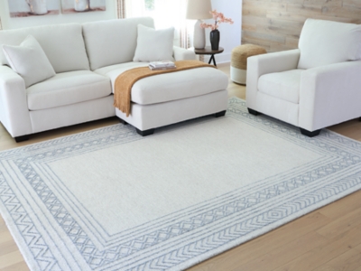 Click here for Azelhurst 78 x 10 Area Rug  Blue/Ivory/Gray prices