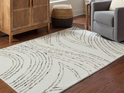 Click here for Deenbury 5 x 7 Area Rug  Ivory/Green/Brown prices