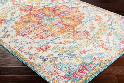 Click here for Surya Harput Area Rug  Orange/Aqua prices