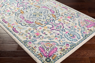 Click here for Surya Sunderland 53 x 73 Area Rug  Aqua/Bright Pin... prices