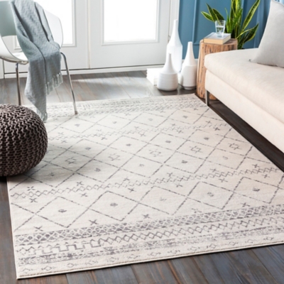 Click here for Livabliss Roma 710 x 10 Rug  White/Medium Gray prices