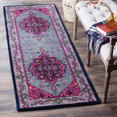 Click here for Safavieh Bellagio 23 X 7 Runner  Gray/Pink prices