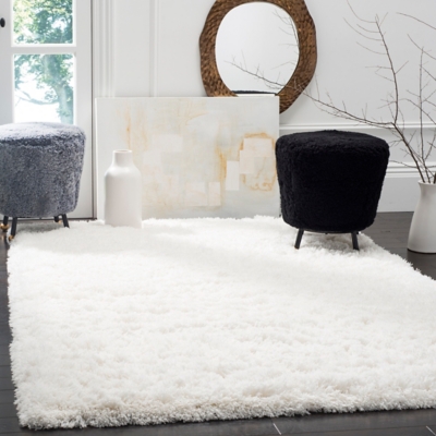 Click here for Safavieh Polar Shag 51 x 76 Area Rug  White prices