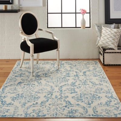 Click here for Nourison Jubilant White And Blue 4x6 Area Rug prices