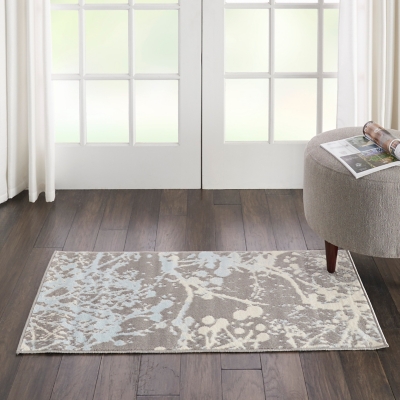 Click here for Nourison Home Jubilant 2 x 4 Grey Modern Indoor Ru... prices