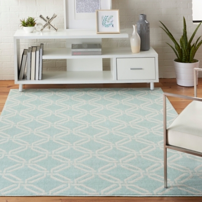 Click here for Nourison Jubilant Aqua 5x7 Area Rug prices