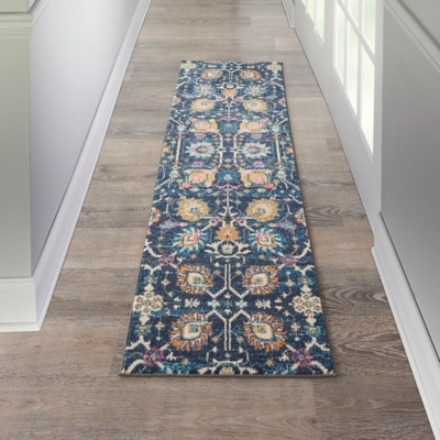 Click here for Nourison Passion 8 Runner Navy And Blue Area Rug prices