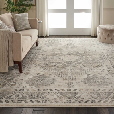 Click here for Nourison Nourison Fusion 710 x 106 Cream/Grey Vint... prices
