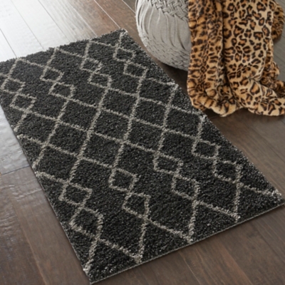 Click here for Nourison Martil 2x4 Charcoal Tribal Moroccan Shag... prices