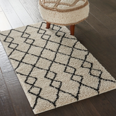 Click here for Nourison Martil 2x4 White Tribal Moroccan Shag Rug... prices