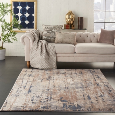 Click here for Nourison Nourison Quarry 53 x 73 Beige/Grey Modern... prices