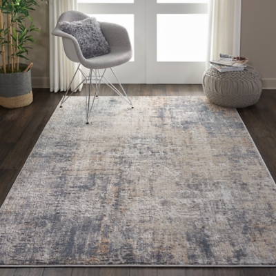 Click here for Nourison Gray And Beige 4x6 Area Rug prices