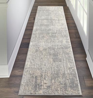 Click here for Nourison Nourison Rustic Textures 22 x 76 Ivory/Si... prices