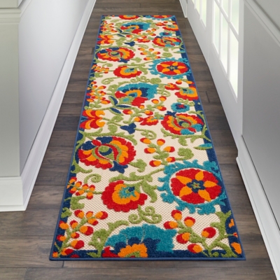 Click here for Aloha Outdoor 8 Runner Multicolor Hallway Area Rug prices