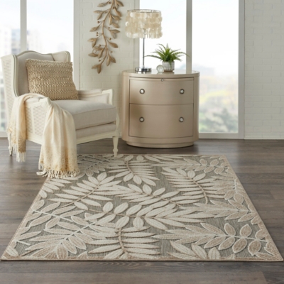 Click here for Aloha Outdoor 5x8 Cream Patio Area Rug  Natural prices