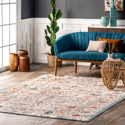 Click here for NuLoom Lenore Vintage Floral Area Rug  Beige prices