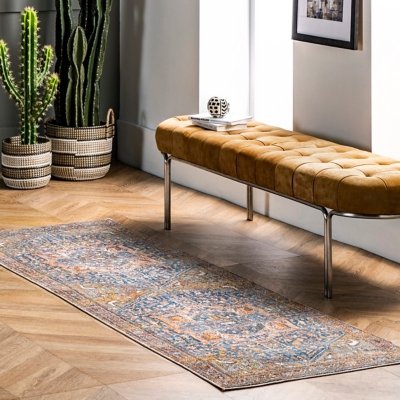 Click here for Nuloom Harriet Vintage Medallion Fringe Area Rug... prices