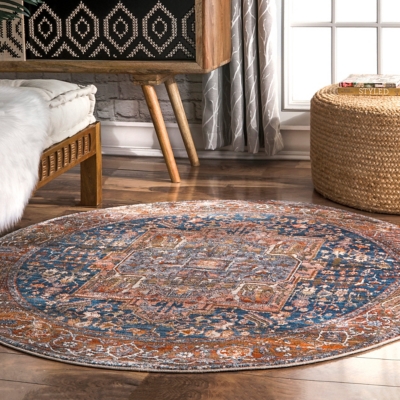 Click here for Nuloom Harriet Vintage Medallion Fringe Area Rug... prices