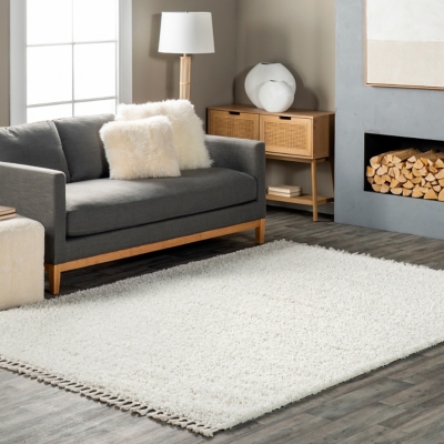 Click here for Nuloom Neva Modern Tasseled Shag Area Rug  Ivory prices