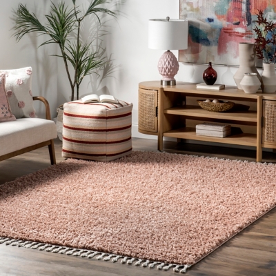 Click here for Nuloom Neva Modern Tasseled Shag Area Rug  Pink prices