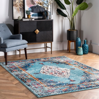 Nuloom Vintage Medallion Veronica 7' 10" x 11' Area Rug | Ashley