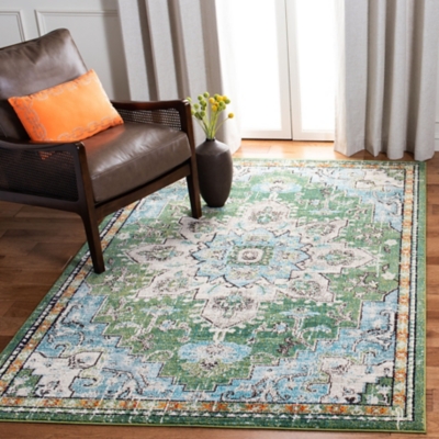 Click here for Safavieh Madison 5-3 x 7-6 Area Rug  Turquoise/Gre... prices