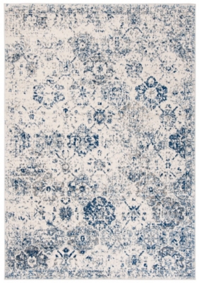 Click here for Safavieh Madison 4 x 6 Area Rug  White/Royal Blue prices