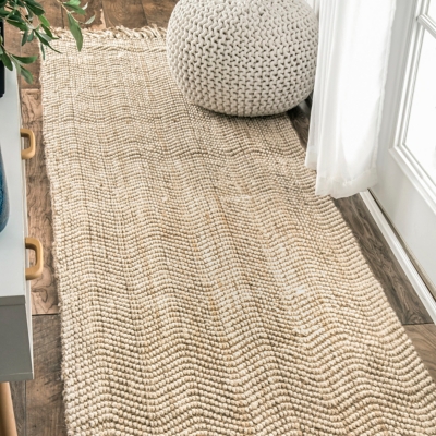 Click here for Nuloom Don Chevron Jute Tasseled Area Rug  Natural prices