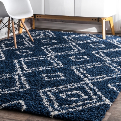 Click here for Nuloom Iola Geometric Shag Area Rug  Blue prices