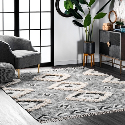 Click here for Nuloom Savannah Moroccan Tasseled Wool Area Rug  B... prices